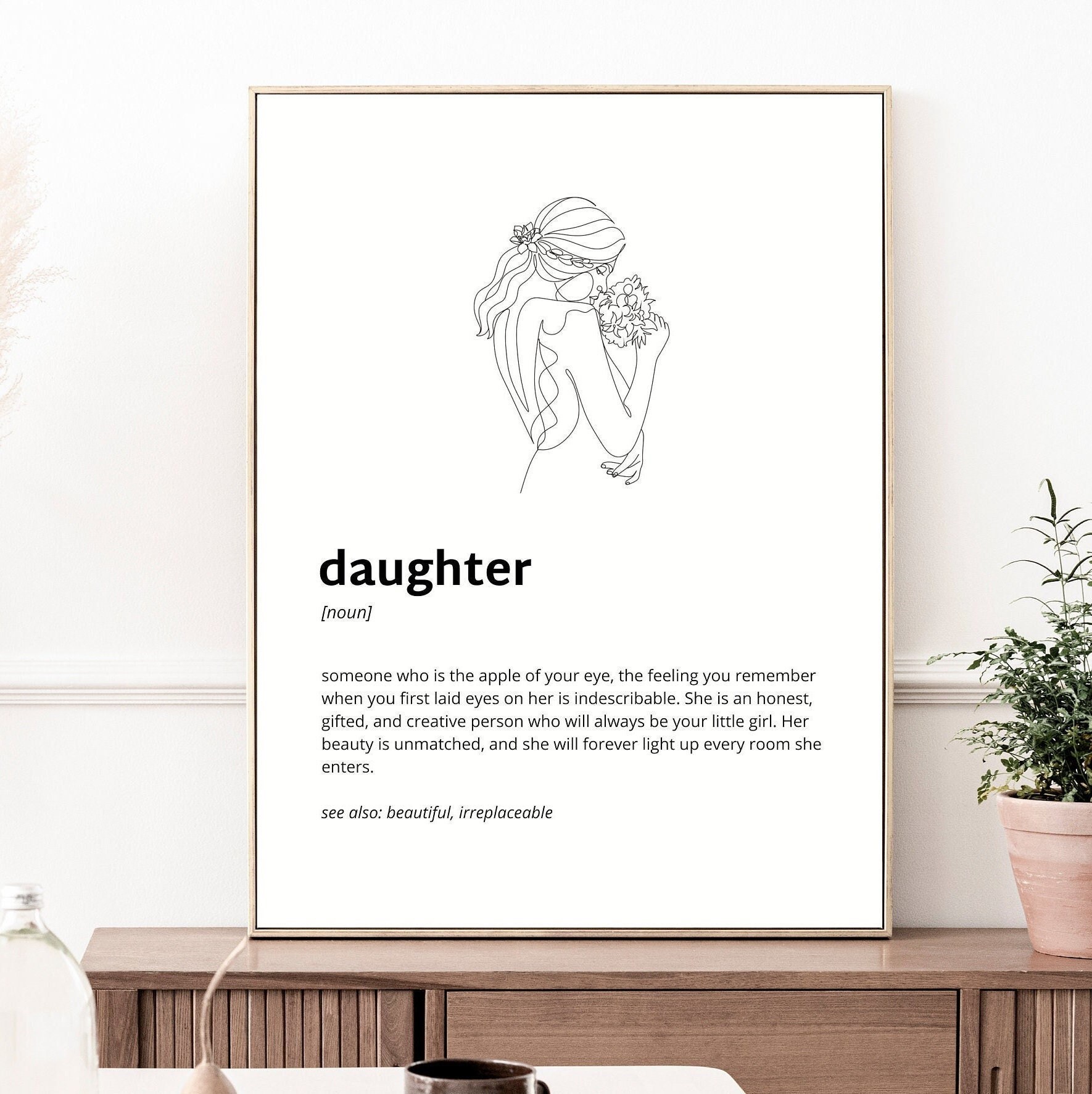 Daughter Definition Print Printable Art Instant Download - Etsy
