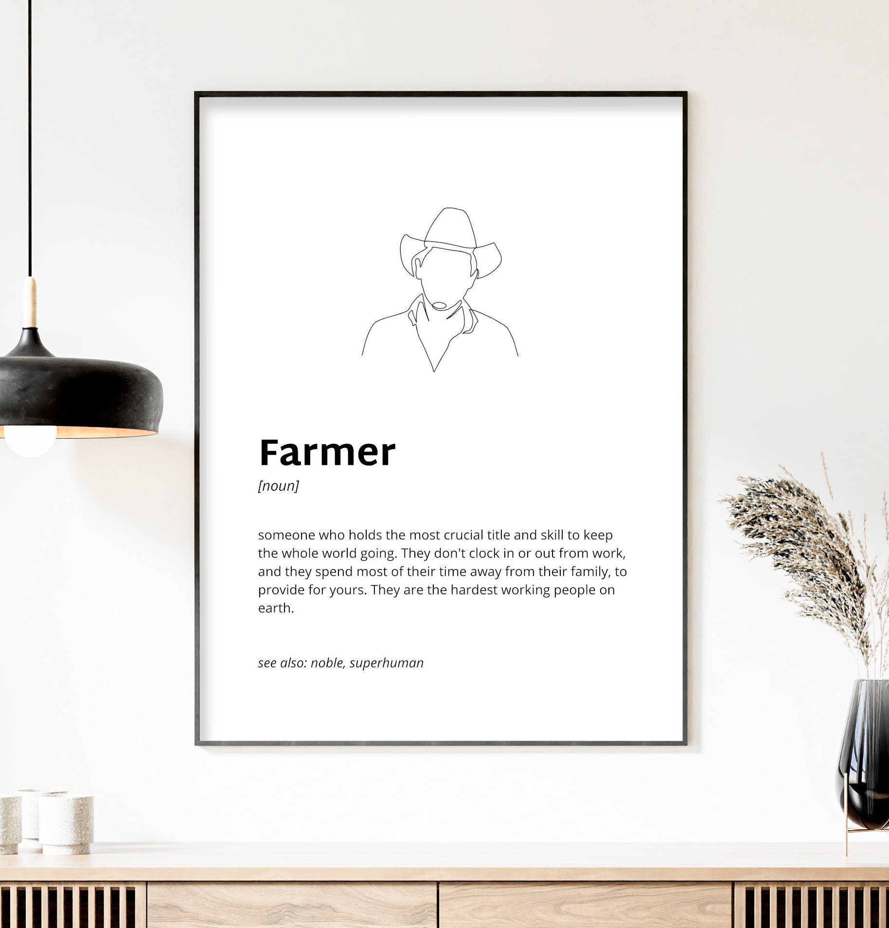 Farmer Definition Print, Printable Art, Wall Art Prints, Instant ...
