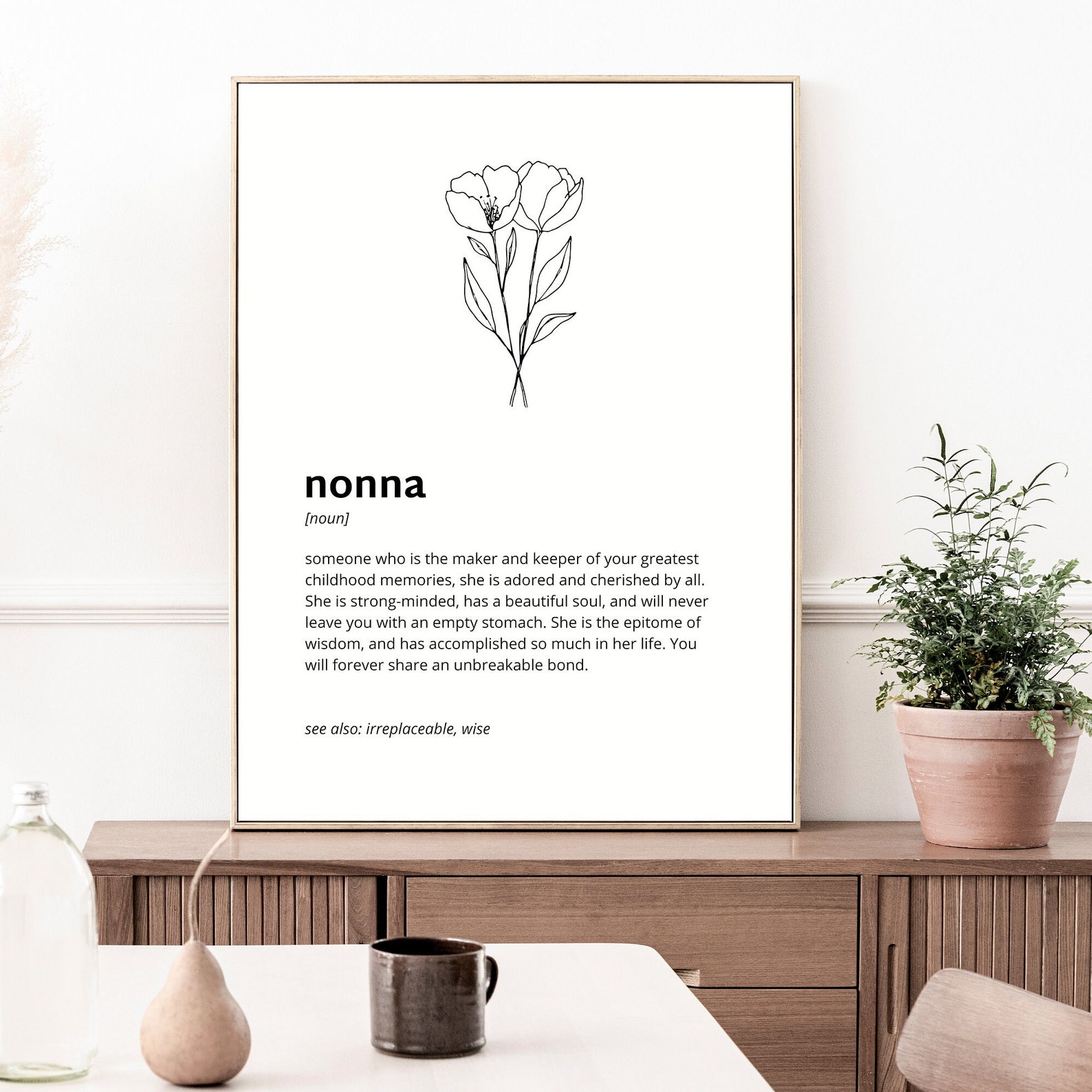 Nonna Definition Print Printable Art Instant Download Quote - Etsy