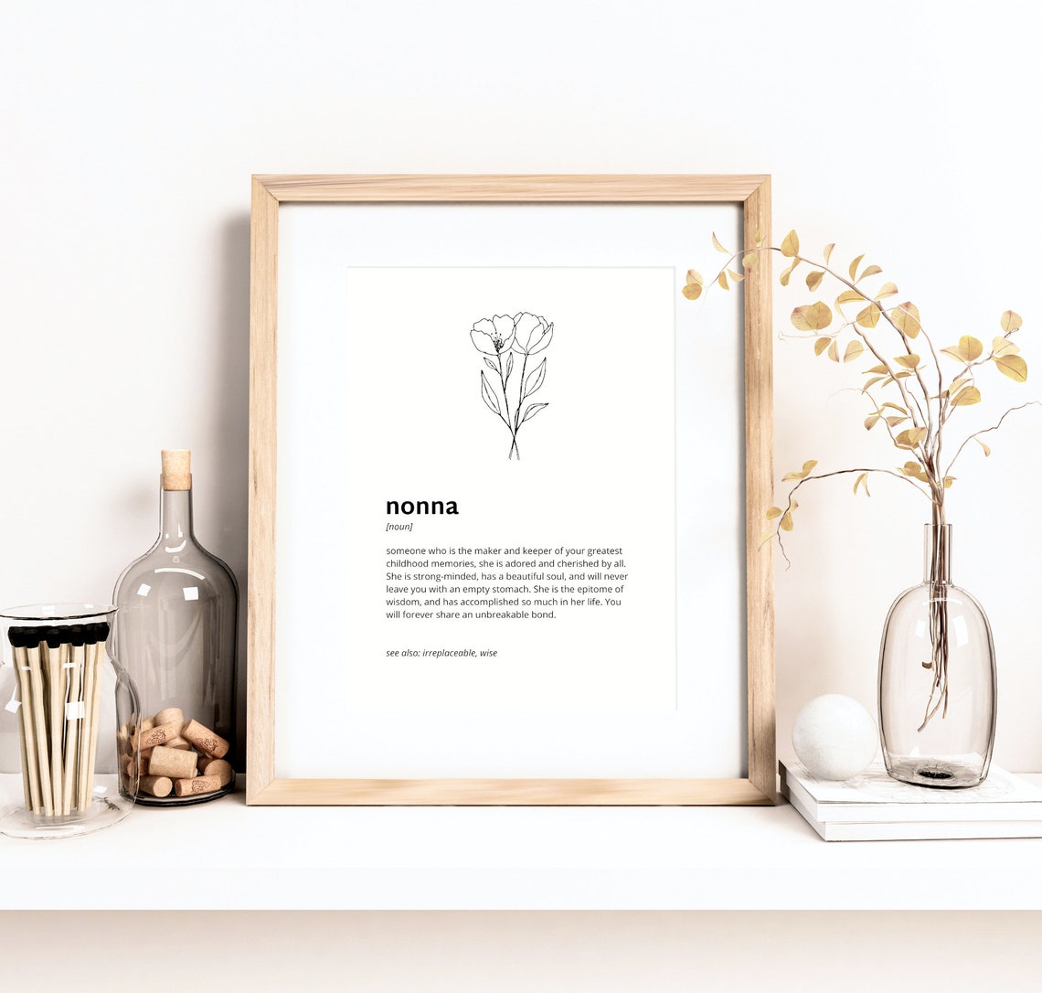 Nonna Definition Print Printable Art Instant Download Quote - Etsy