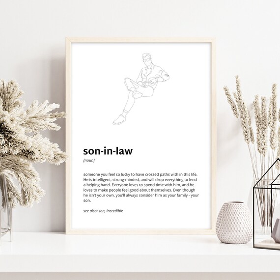 Son-in-law Definition Print Printable Art Instant Download - Etsy