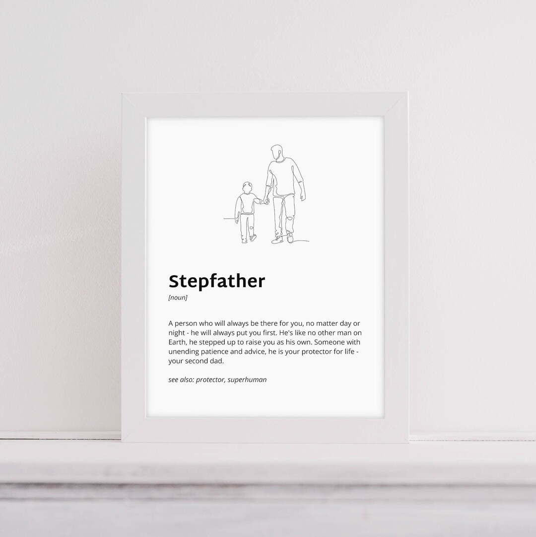 Stepfather Definition Print, Printable Art, Instant Download, Quote ...