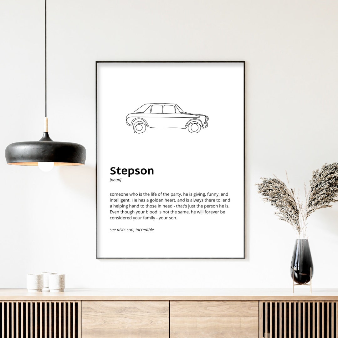 Stepson Definition Print, Printable Art, Instant Download, Quote Print ...