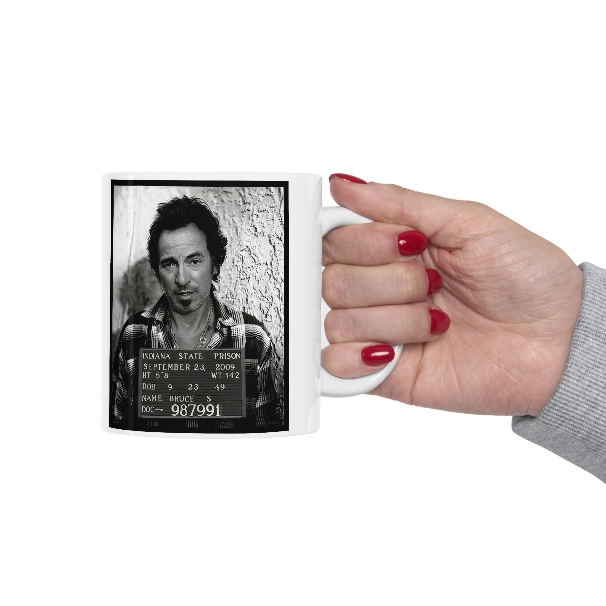 Bruce Springsteen Mugshot Coffee Mug | Magnificent 2009 Mug Shot ...