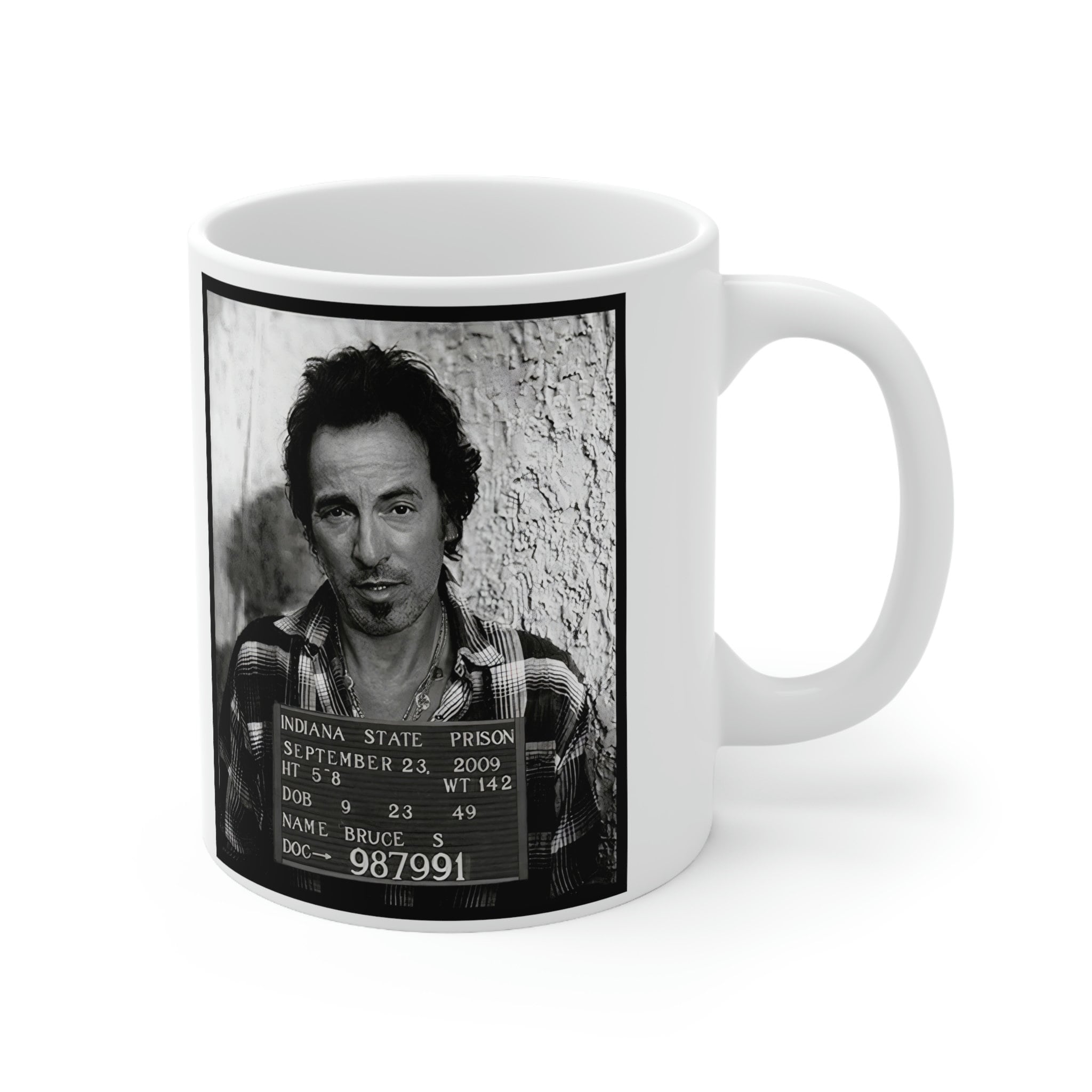 Bruce Springsteen Mugshot Coffee Mug | Magnificent 2009 Mug Shot ...