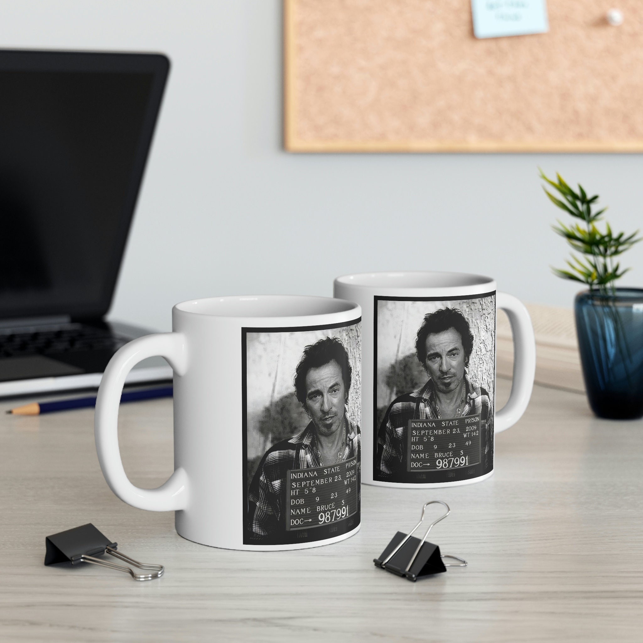 Bruce Springsteen Mugshot Coffee Mug | Magnificent 2009 Mug Shot ...