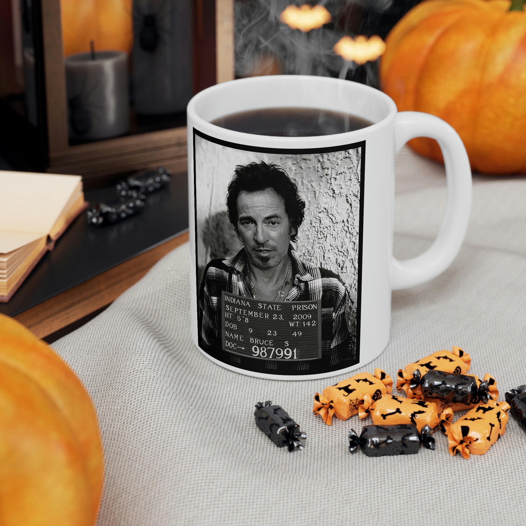 Bruce Springsteen Mugshot Coffee Mug | Magnificent 2009 Mug Shot ...