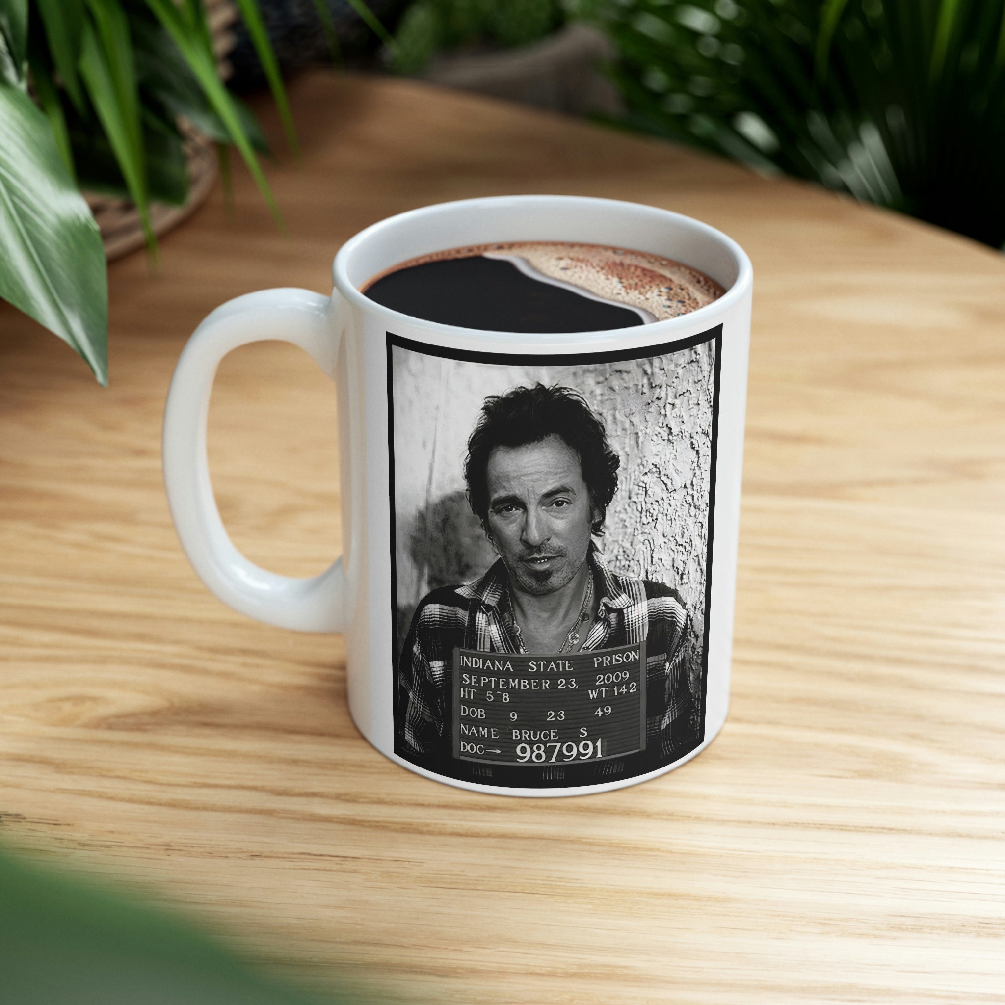 Bruce Springsteen Mugshot Coffee Mug | Magnificent 2009 Mug Shot ...