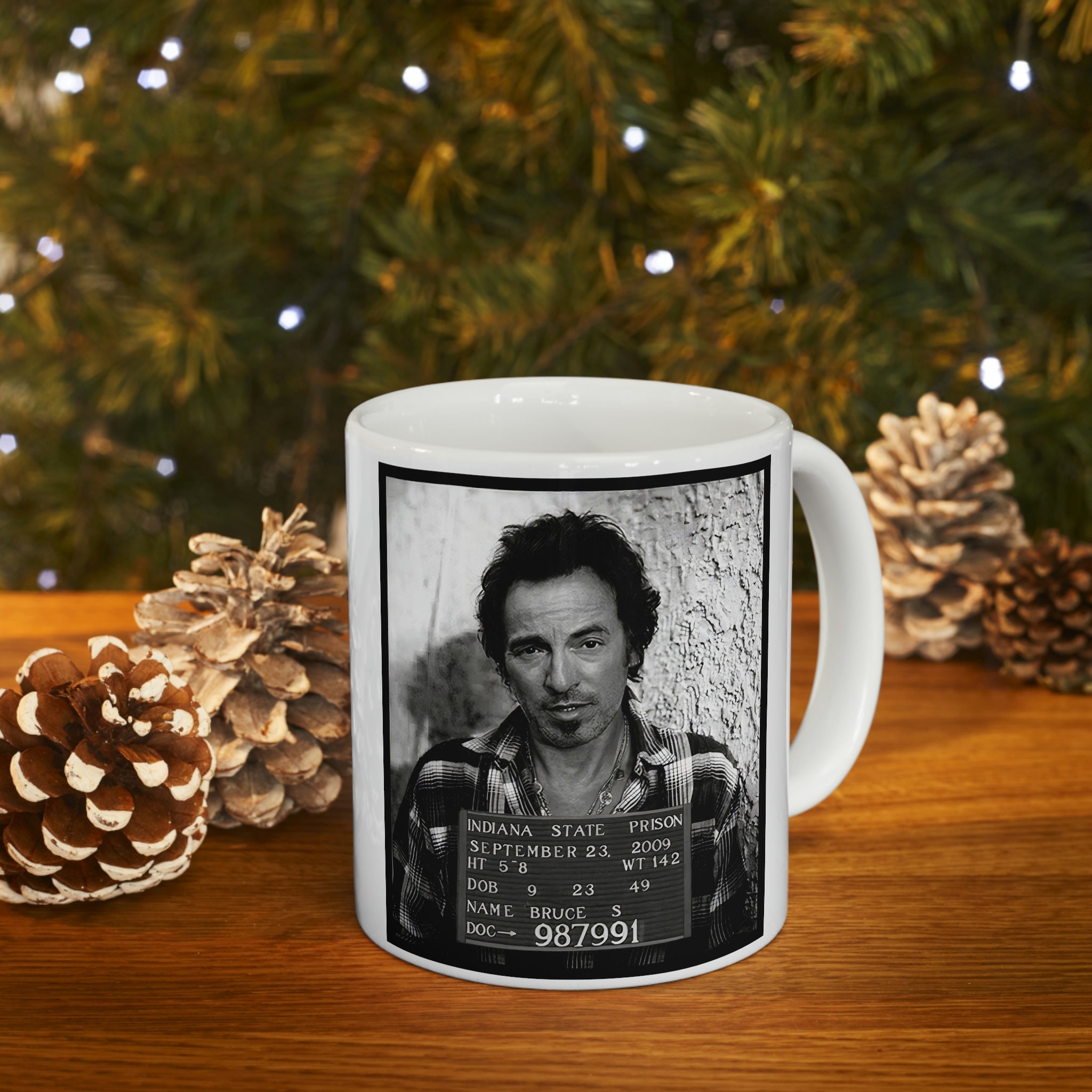 Bruce Springsteen Mugshot Coffee Mug | Magnificent 2009 Mug Shot ...