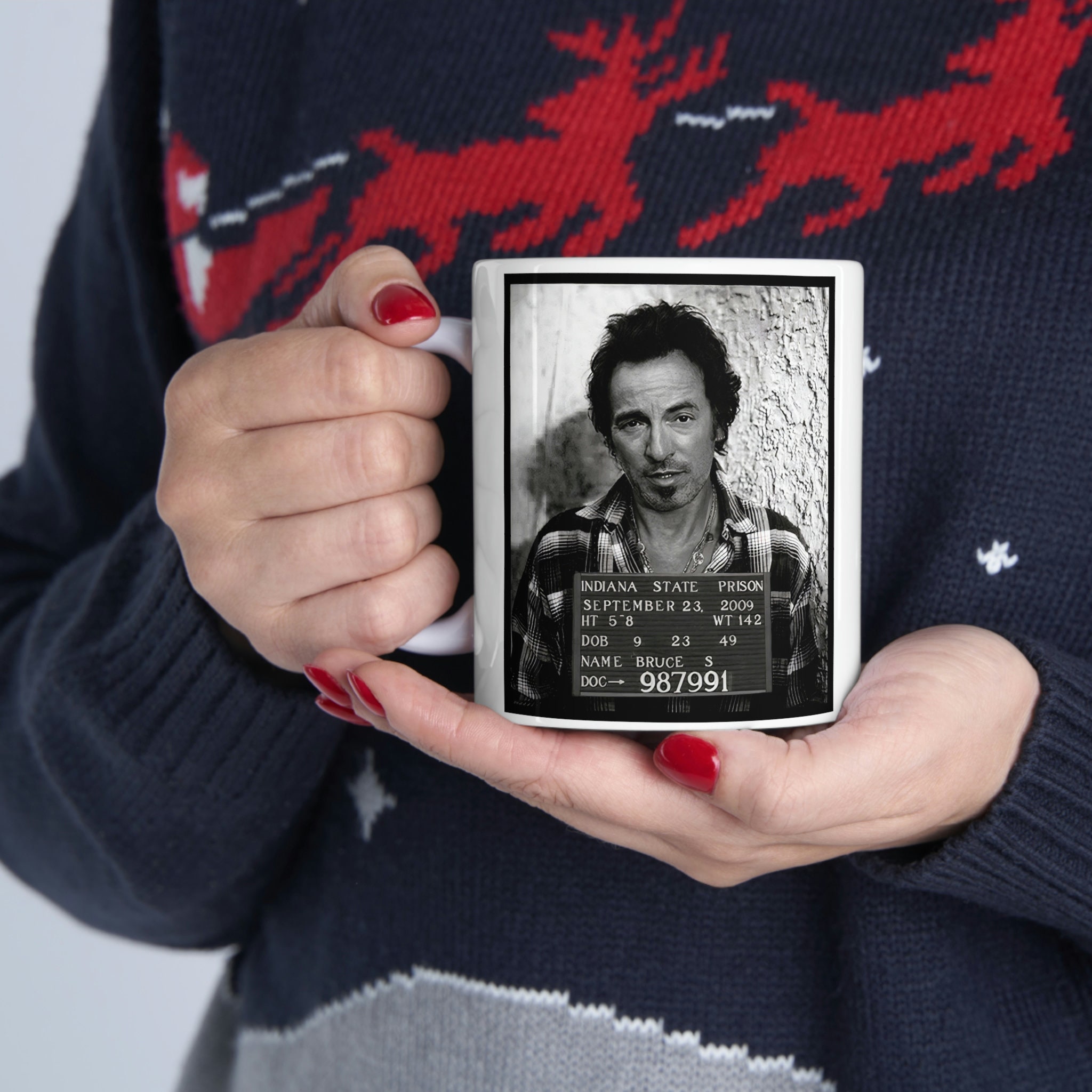 Bruce Springsteen Mugshot Coffee Mug | Magnificent 2009 Mug Shot ...