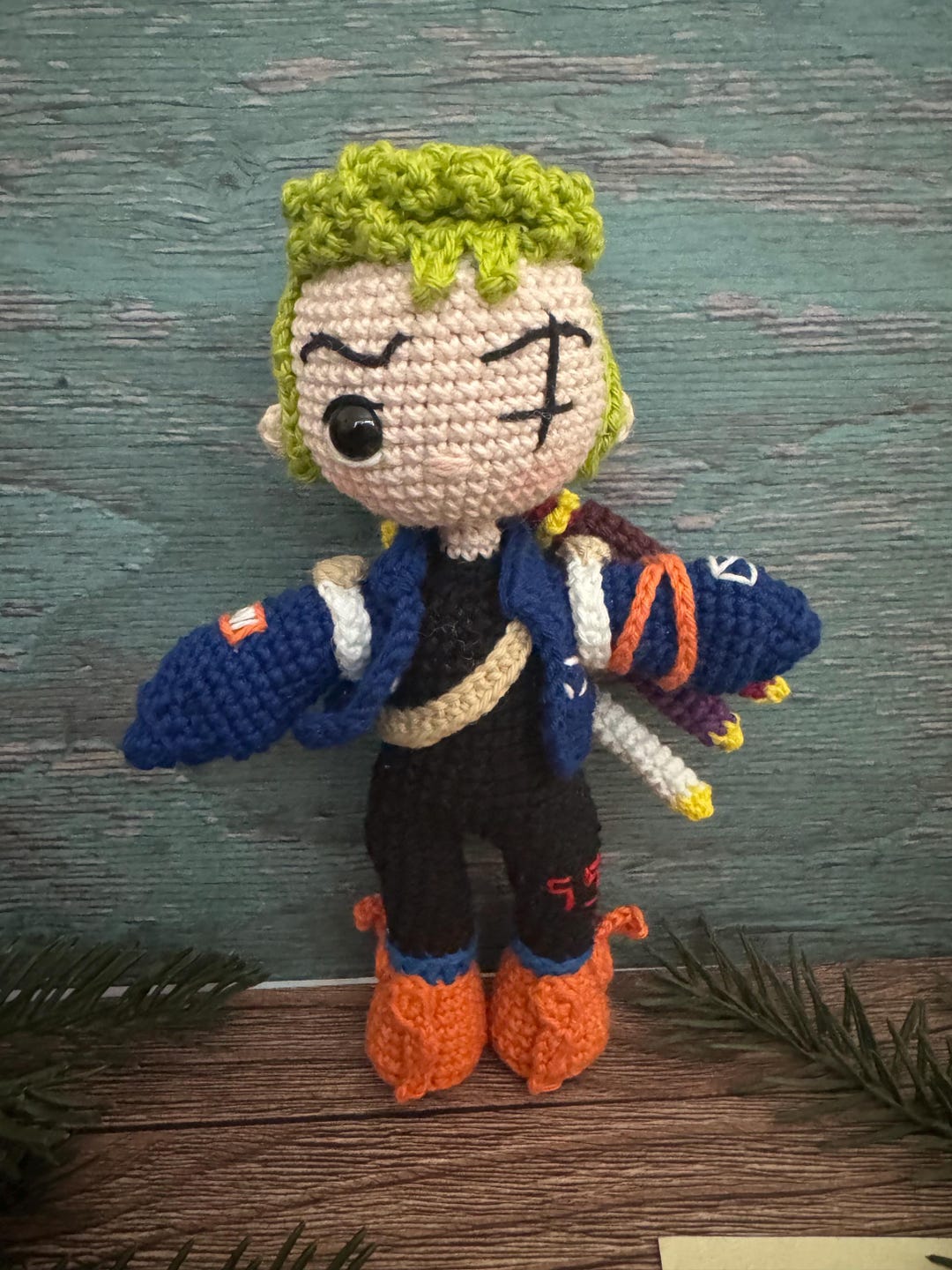 Zoro One Piece Amigurumi Doll Crochet Handmade - Etsy