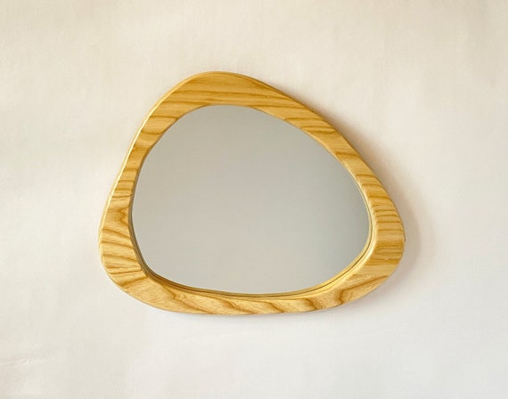 Small Irregular Shaped Wood Mirrors | Etsy