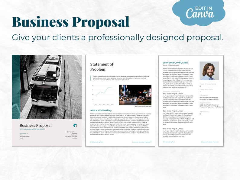 Business Proposal Template for Canva Consulting Proposal Template ...