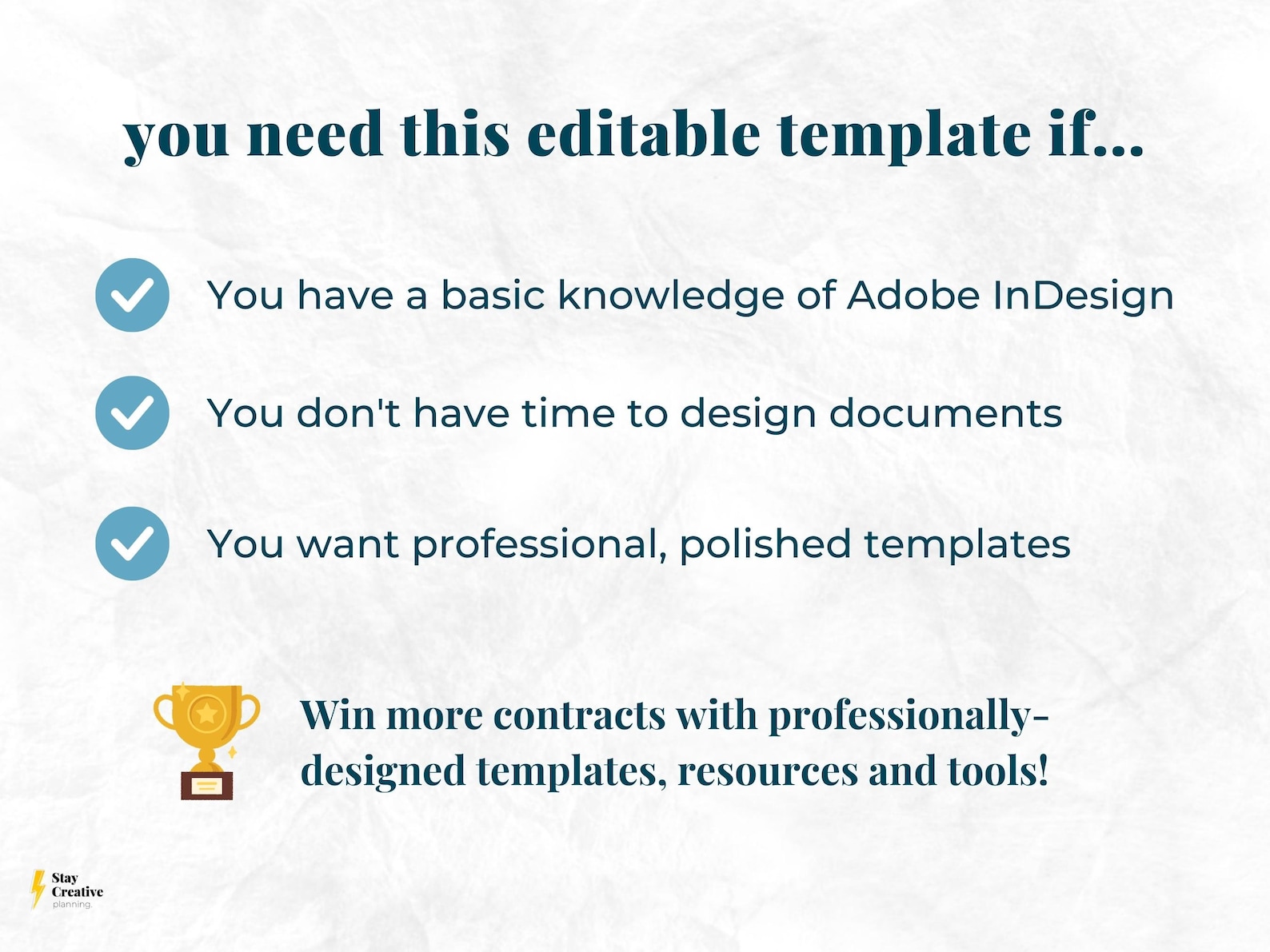 Adobe Indesign Proposal Template Response to Proposal Template Editable ...