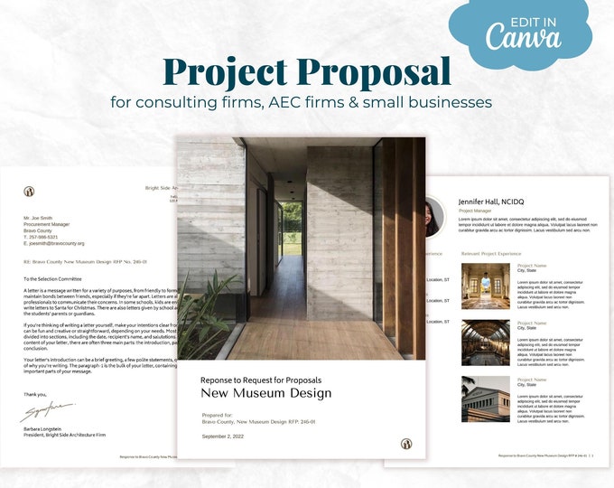 Business Proposal Template for Canva AEC Proposal Template General ...
