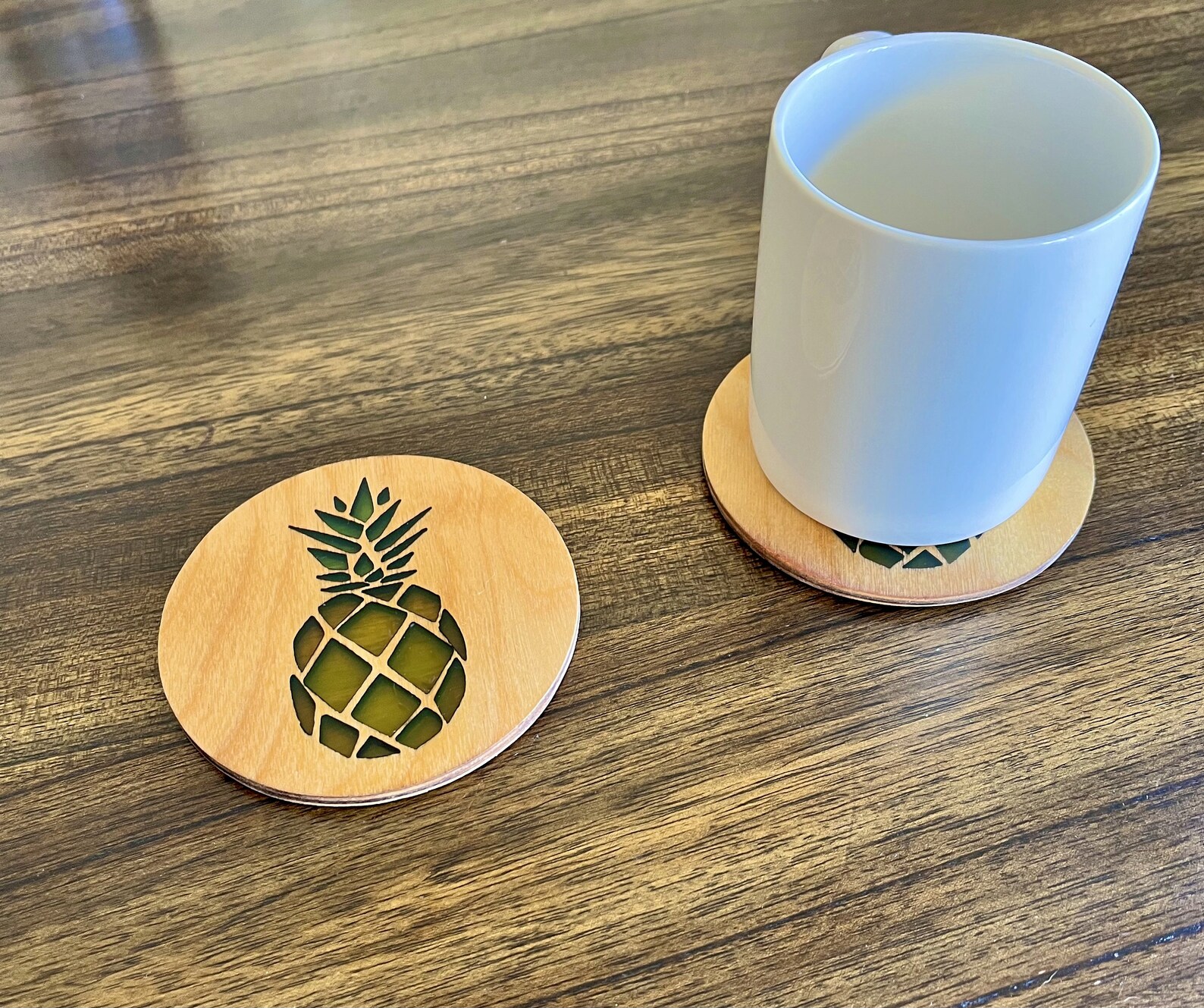 Handcrafted Wood Epoxy Resin Coasters With Custom Design - Etsy