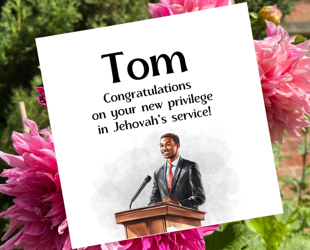 New Assignment Card for Elders, Ministerial Servants & Pioneers ...