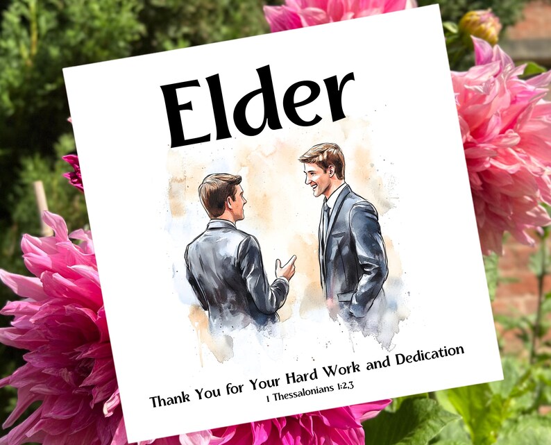 Thank You Card - Elders - 1 Thessalonians 1:2,3, Elders Gift, Gratitude ...