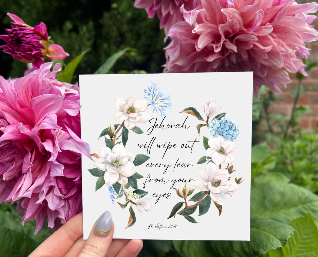 Encouragement Card - “jehovah Will Wipe Out Every Tear” | Spiritual ...