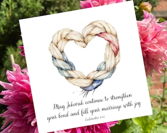 Jehovahs Witnesses Love Card 6x6 Anniversary Card for Husband Wife JW ...