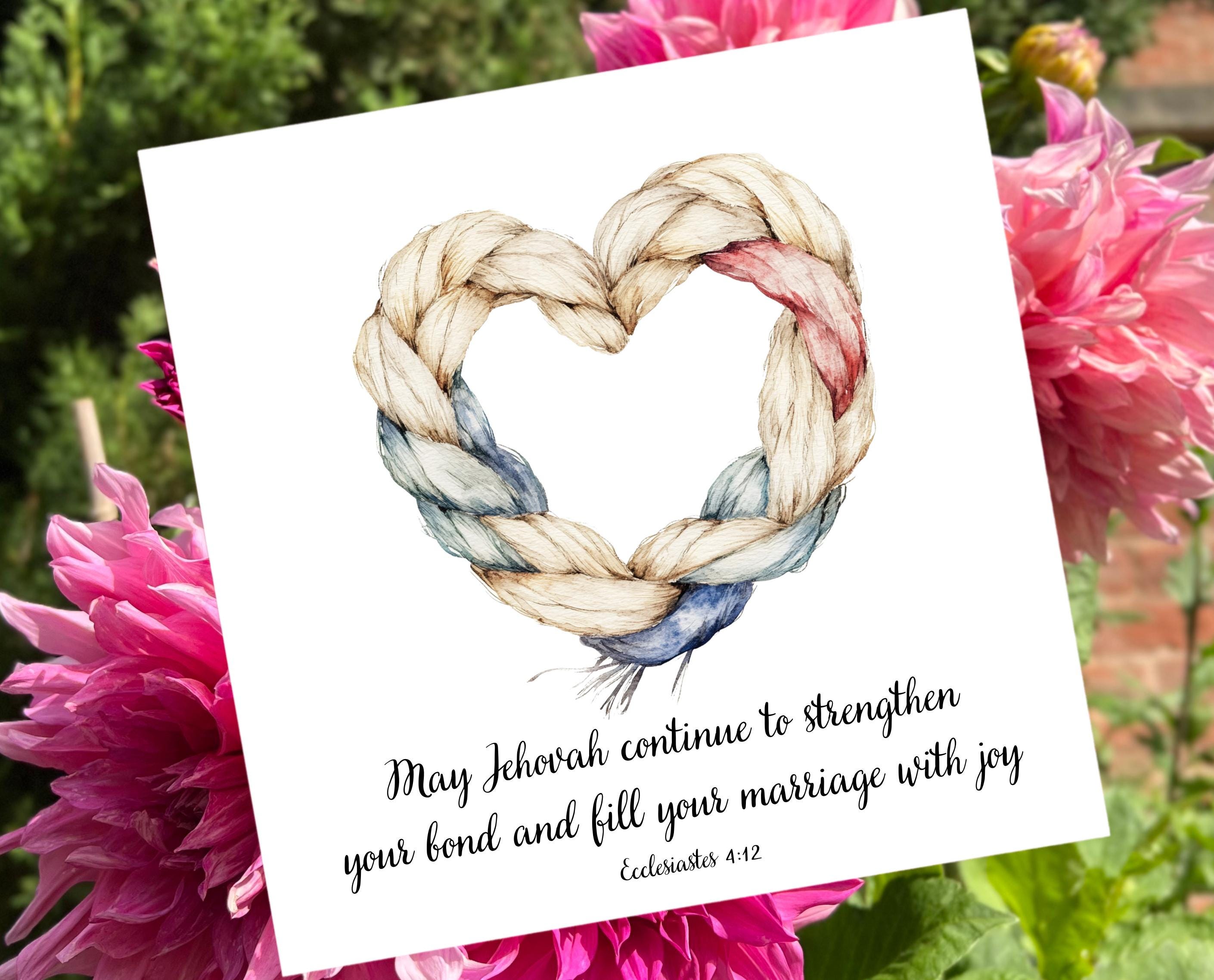 Jehovah’s Witnesses Love Card | 6x6 Anniversary Card for Husband Wife ...