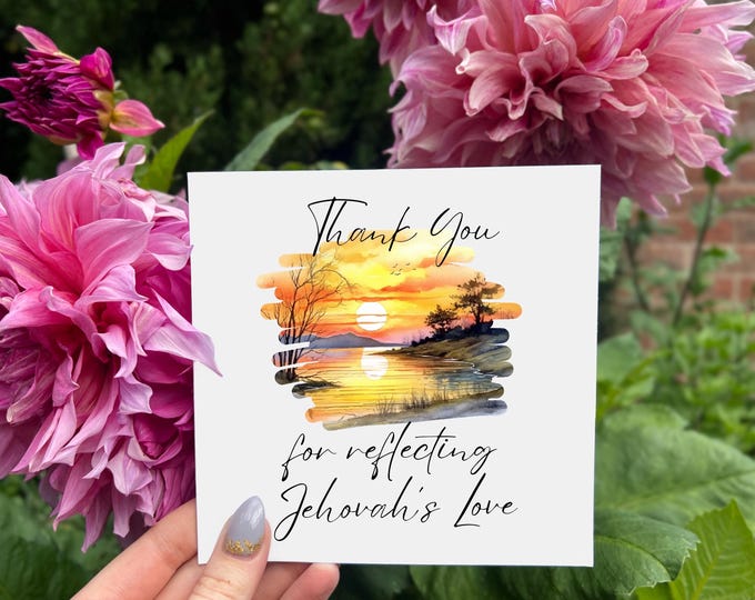 Thank You Card - Reflecting Jehovah’s Love | Gratitude Card for Acts of ...