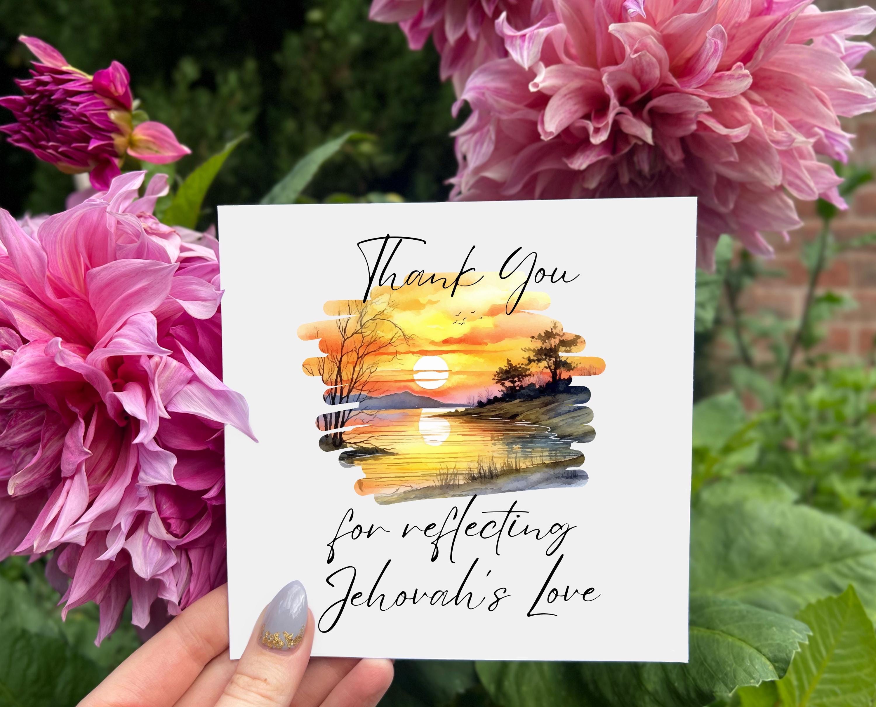 Thank You Card - Reflecting Jehovah’s Love | Gratitude Card for Acts of ...