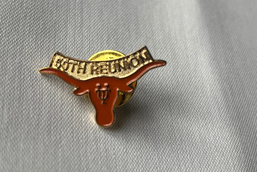50th Anniversary UT Enamel Longhorn Lapel/hat Pin - Etsy