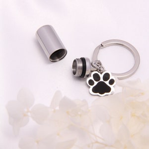 Urn Memorial Dog Paw Keychain for Dog/cat Pets Ashes, Personalized ...