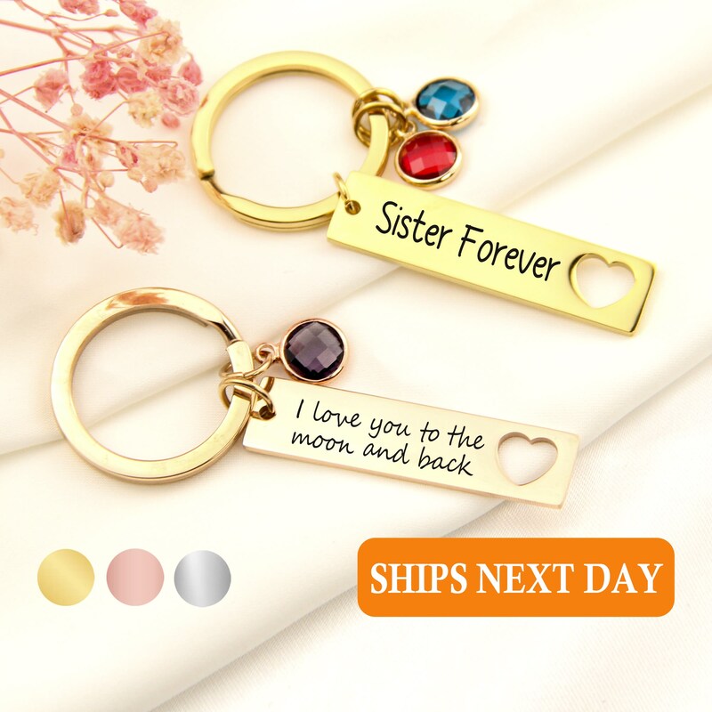 Sister Keychain - Etsy