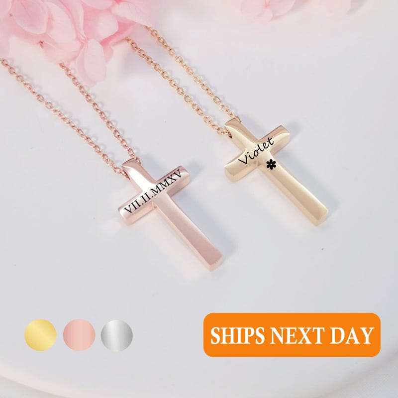 Girls Cross Necklace - Etsy