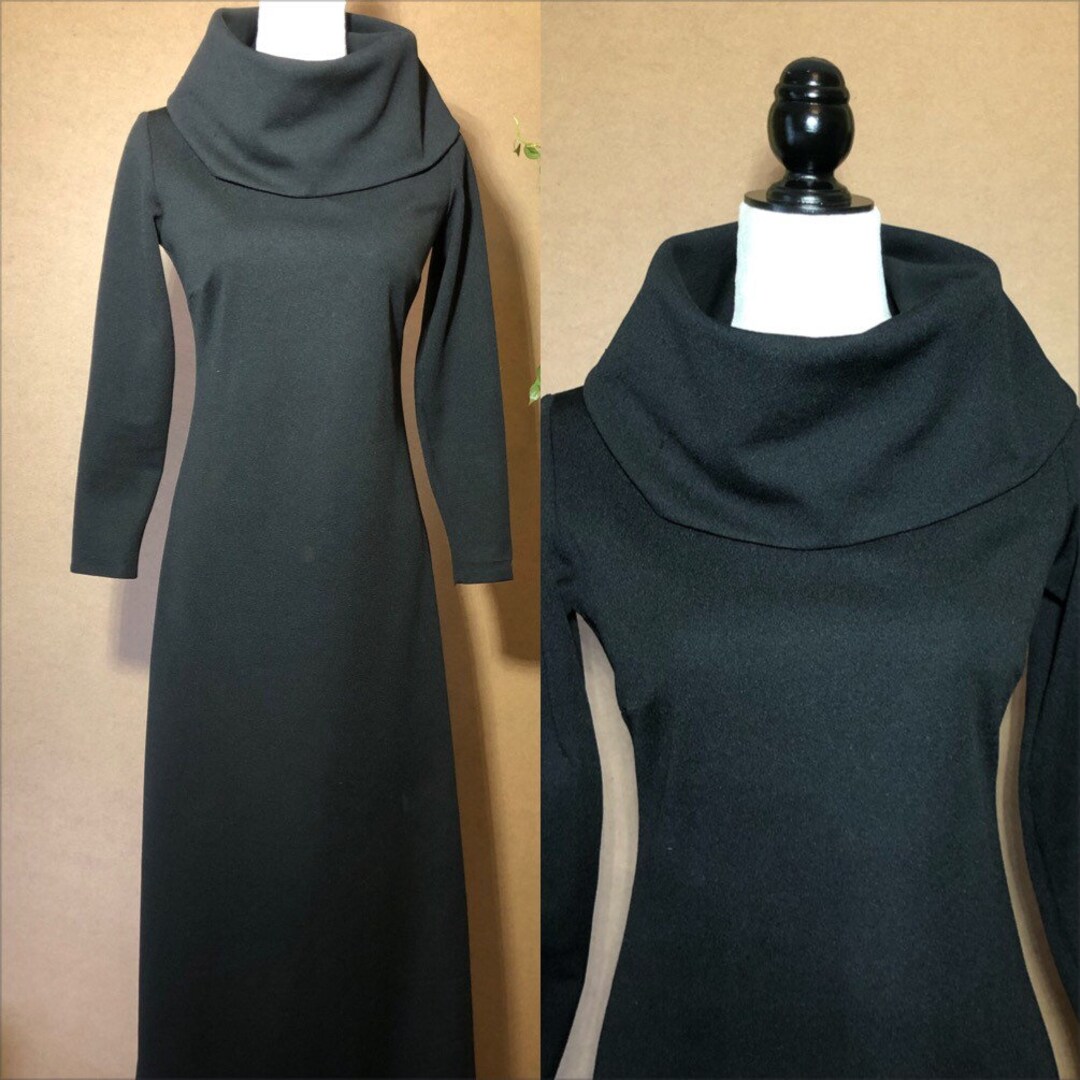 Vintage Beatnik Maxi Dress / Medium / up to 36” Hips / Vintage Swedish ...