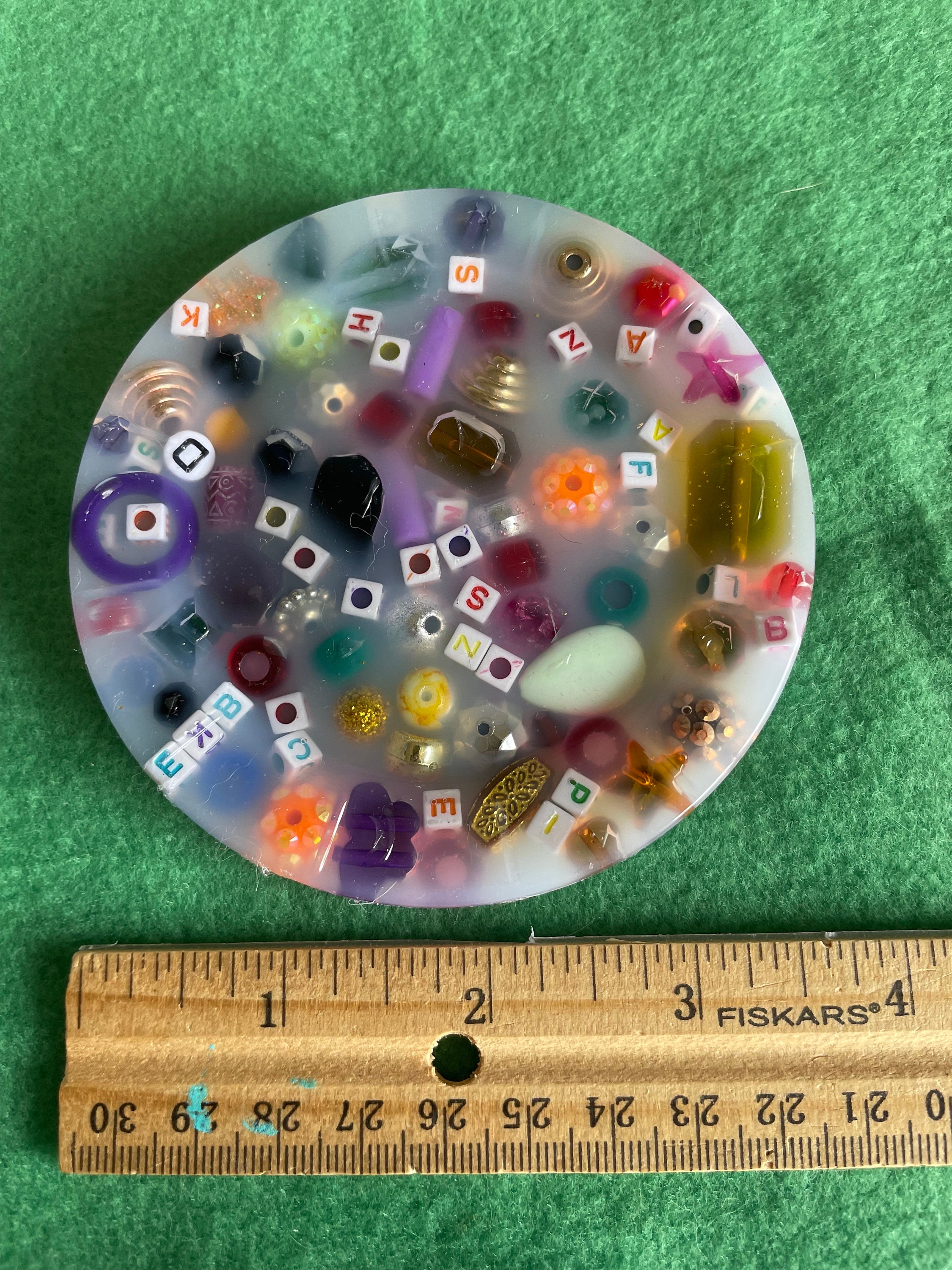 Set of 8 Circle Picky Pads Made From Silicone Rubber and Beads for ...