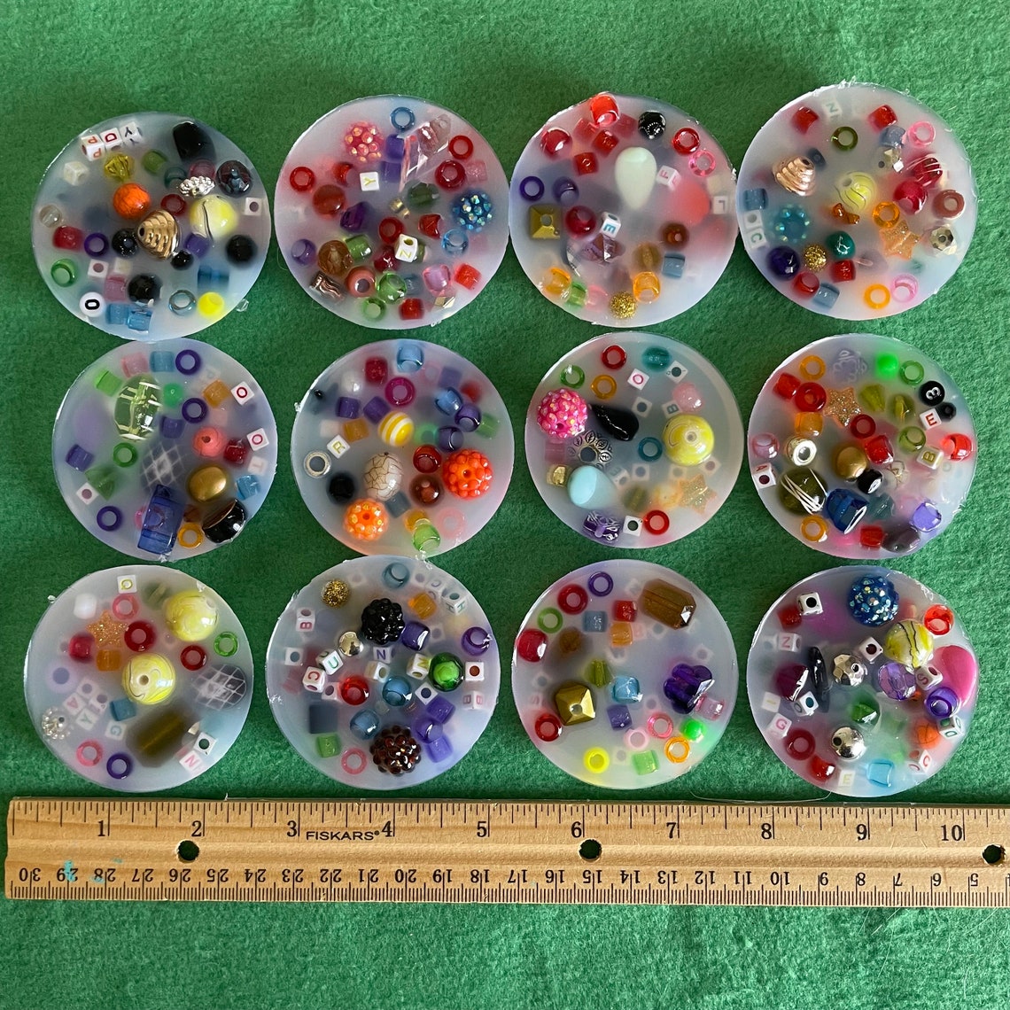 Set of 12 Small Pocket Picky Pads Made From Silicone Rubber Beads ...