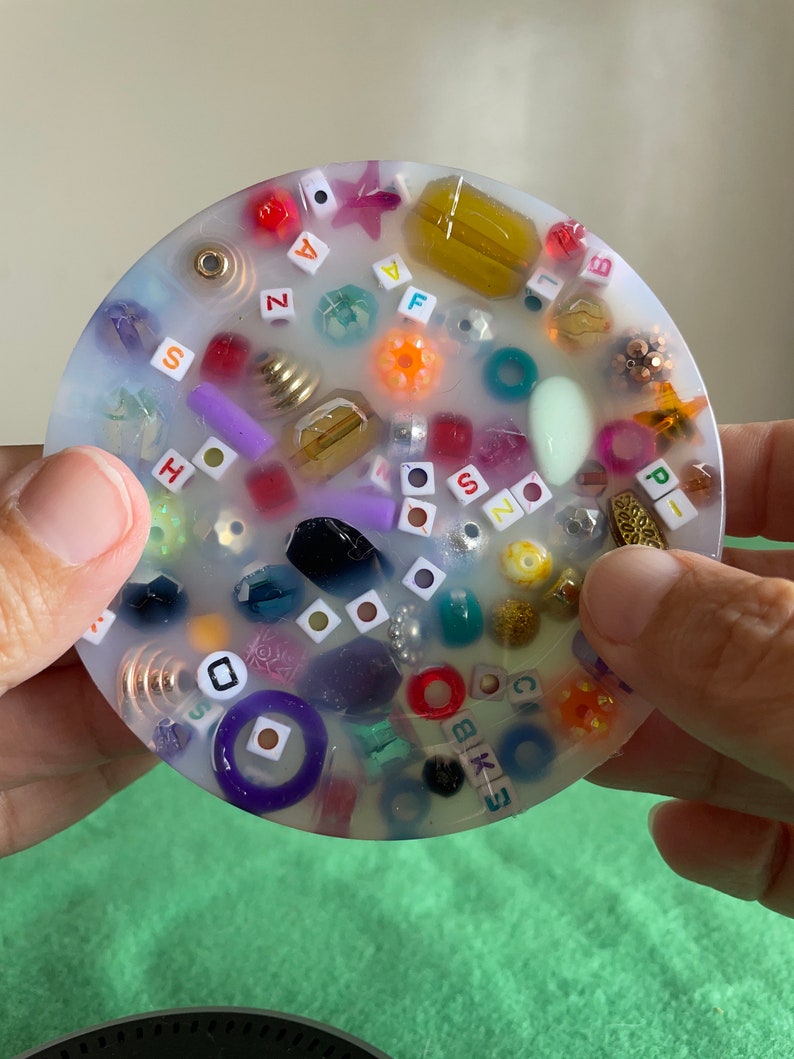 Set of 8 Circle Picky Pads Made From Silicone Rubber and Beads for ...