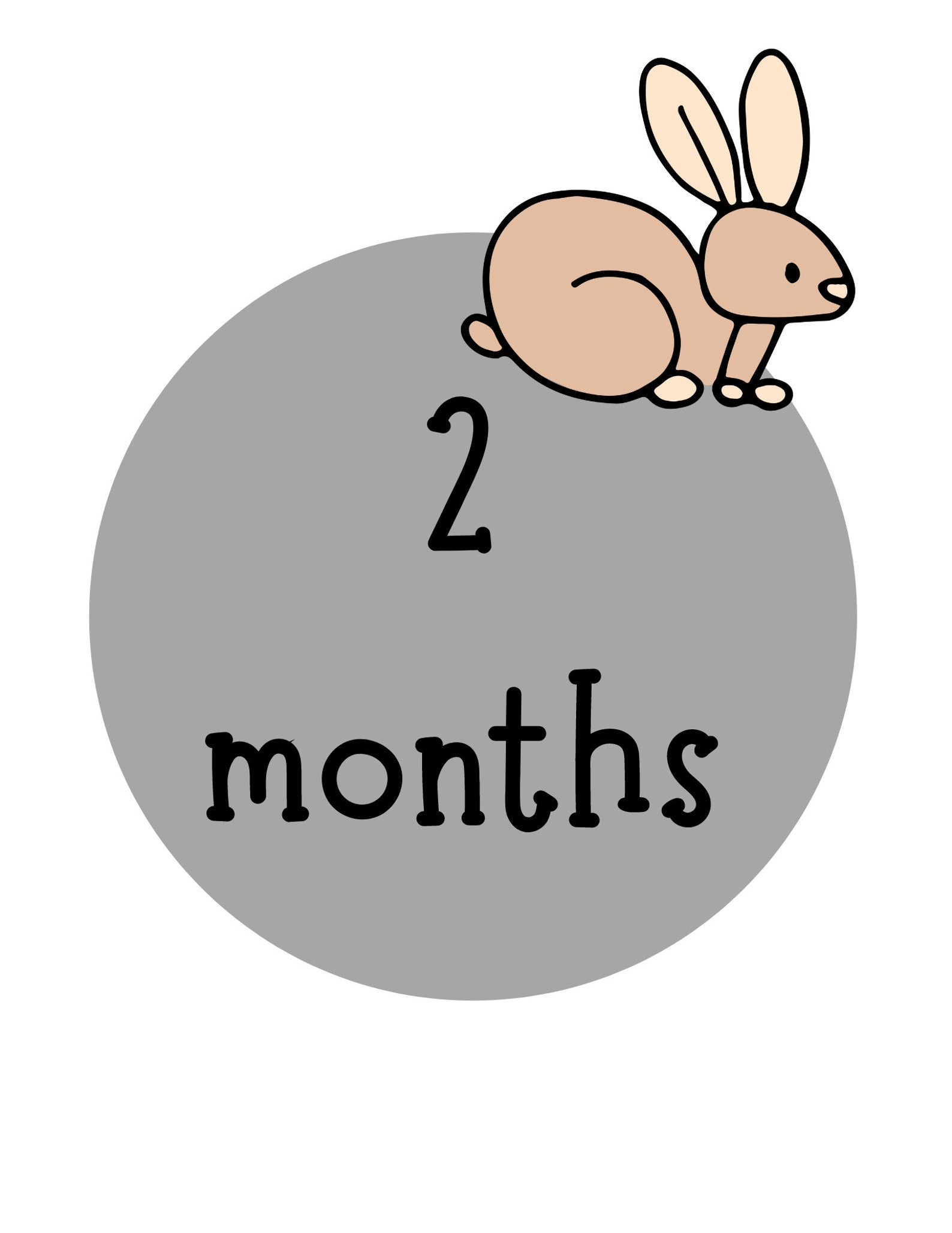 Baby Milestone Printables - Weeks Months - Rabbit Baby - Bunny Baby ...
