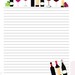 Wine Letter Template Digital Download - Cute Stationery - Wine Bottle ...