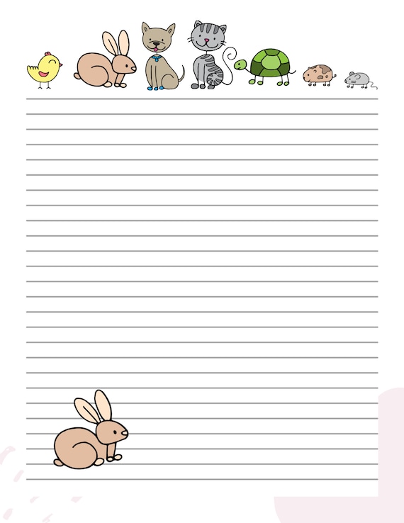 Animal Border Writing Paper