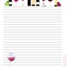 Wine Letter Template Digital Download - Cute Stationery - Wine Bottle ...