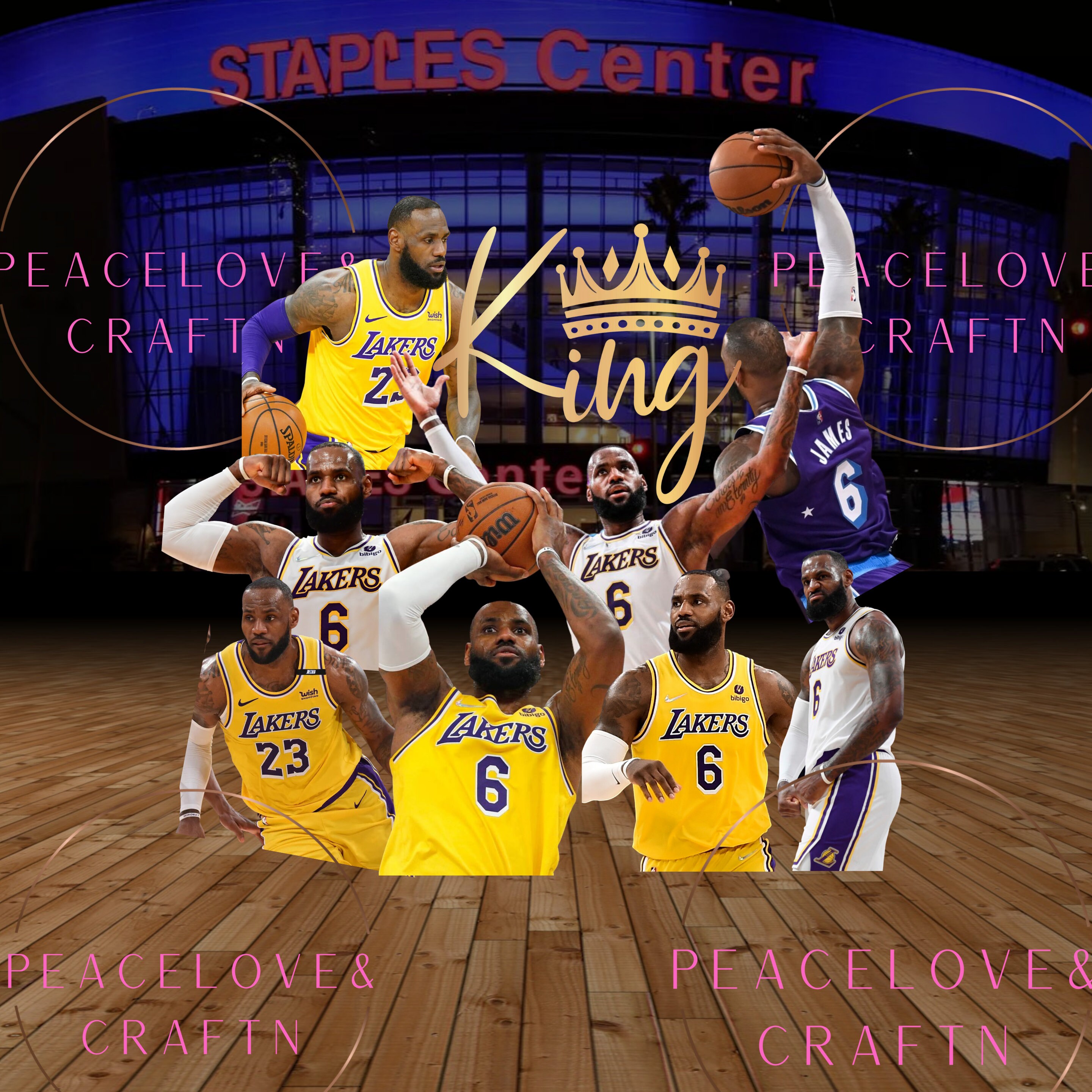 KING LABRON JAMES Digital Downloadable File With Staples Center ...