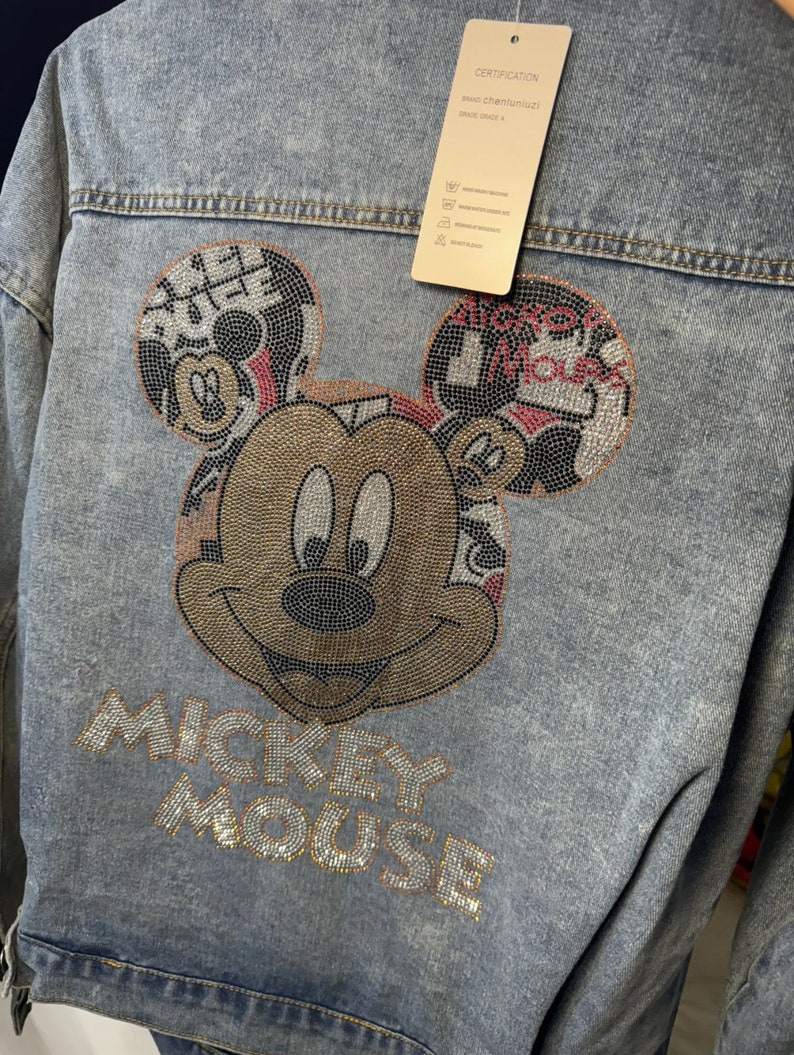 Mickey Mouse Denim Jacket - Etsy