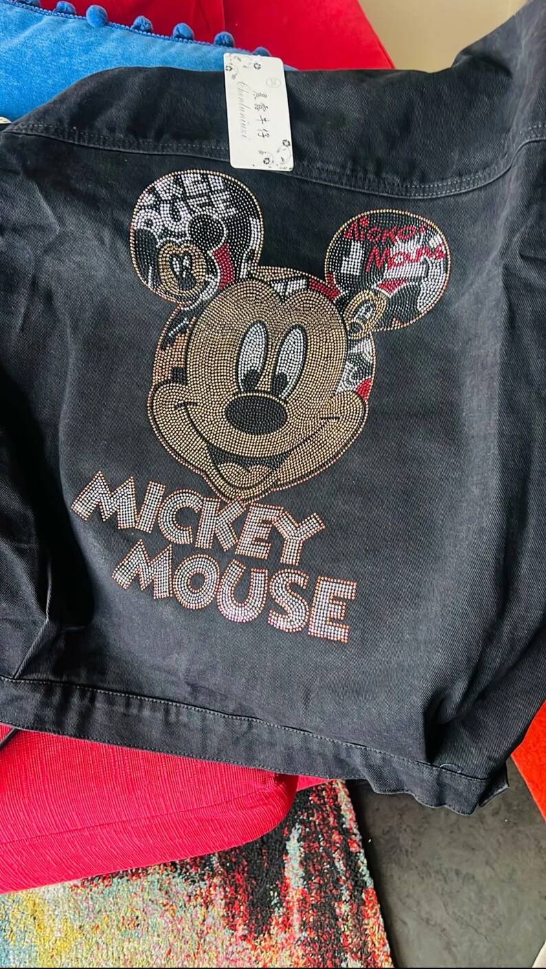 Mickey Mouse Denim Jacket - Etsy