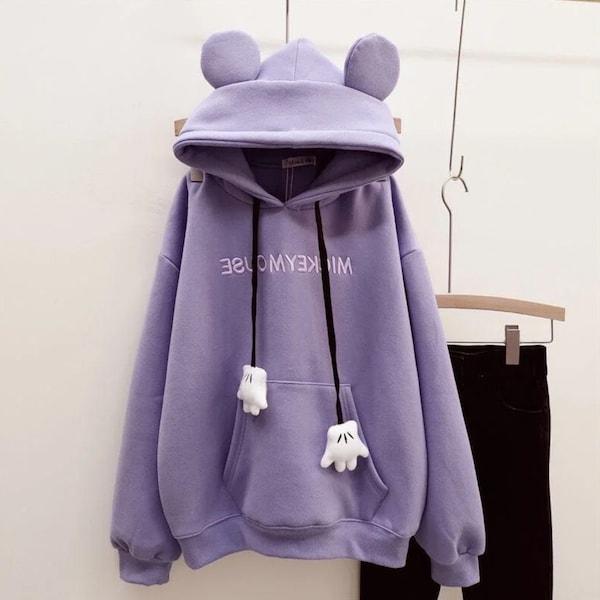 Pink Mickey Mouse Hoodie - Etsy