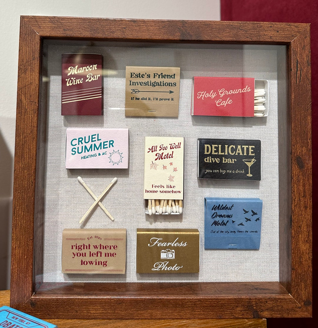 Custom Taylor Swift-inspired Framed Matchbook Art - Etsy