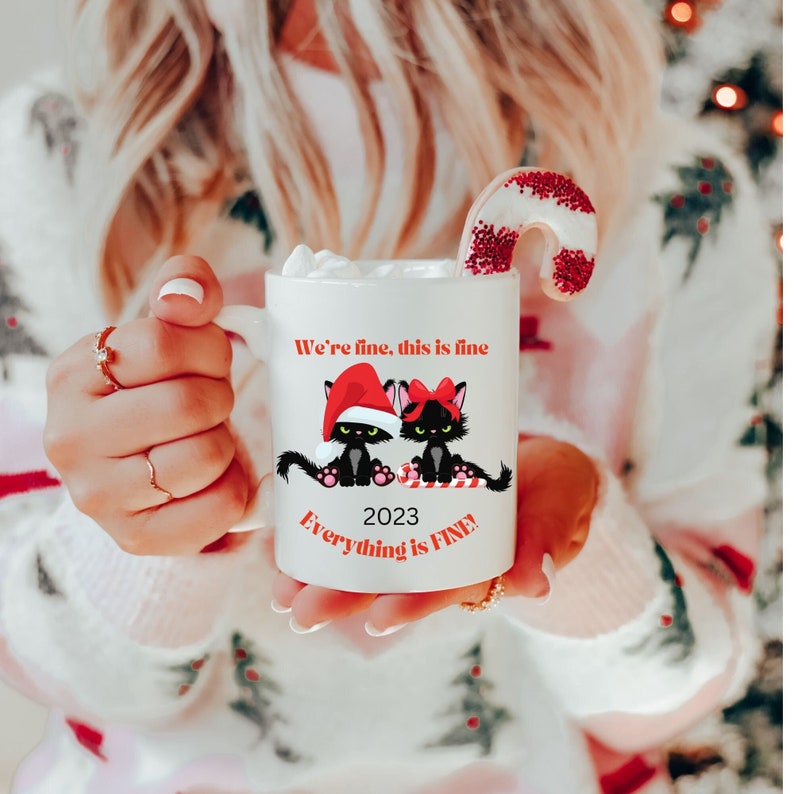 Everything is Fine Gift Exchange Christmas Mug 15oz Secret - Etsy