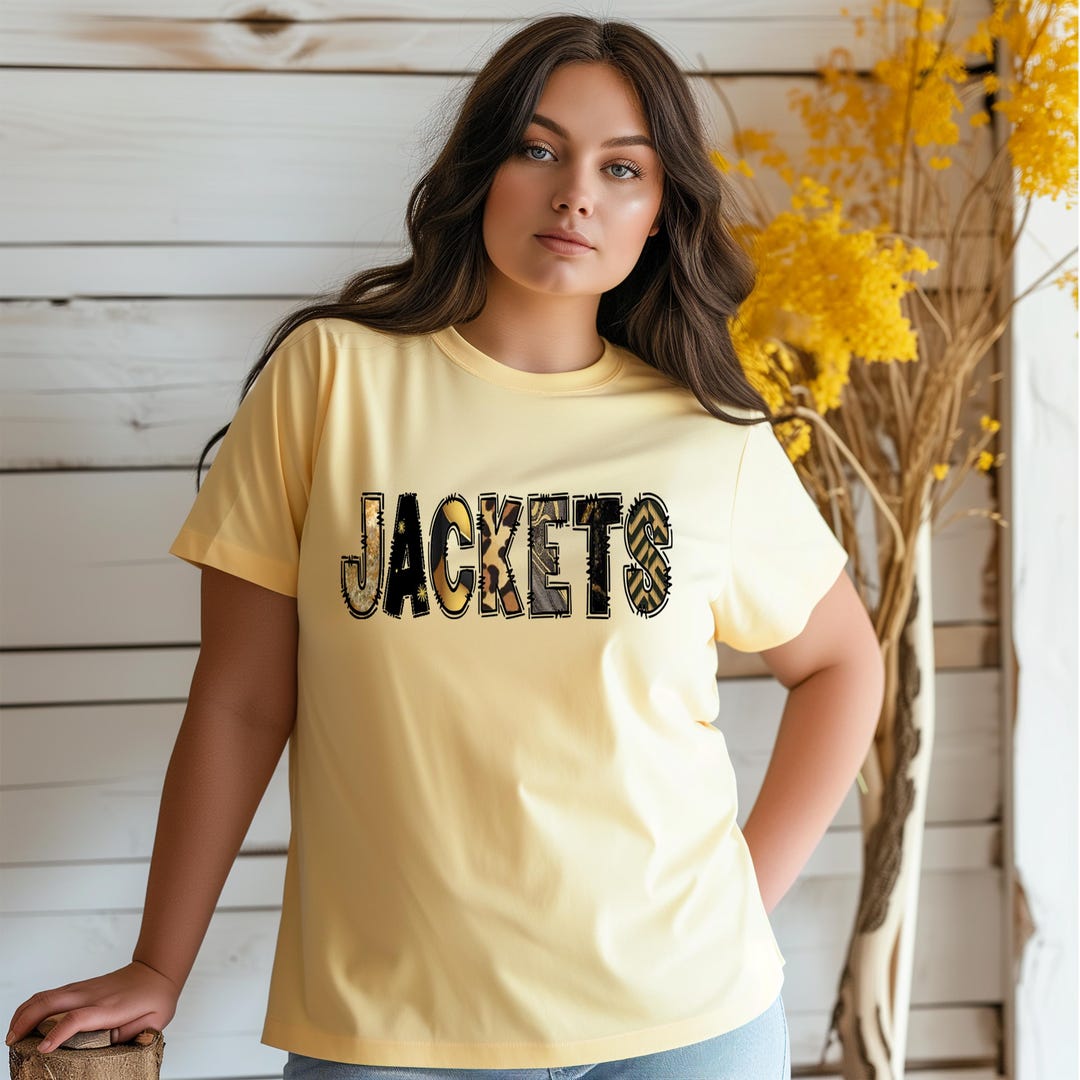 Yellow Jacket Patterned Font - Etsy