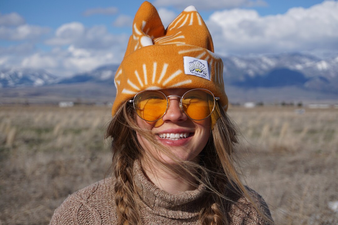 Sun Cozy Handmade Four Point Fleece Beanie by Mountain Madcaps - Etsy