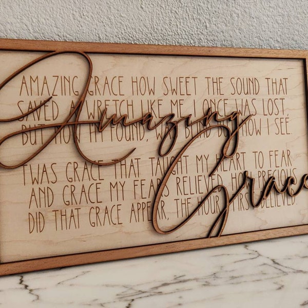 Wooden Grace Sign - Etsy