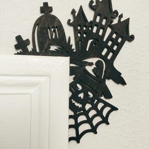Halloween Door Corner Hanger Decorations Spooky Halloween Scenes Set of ...
