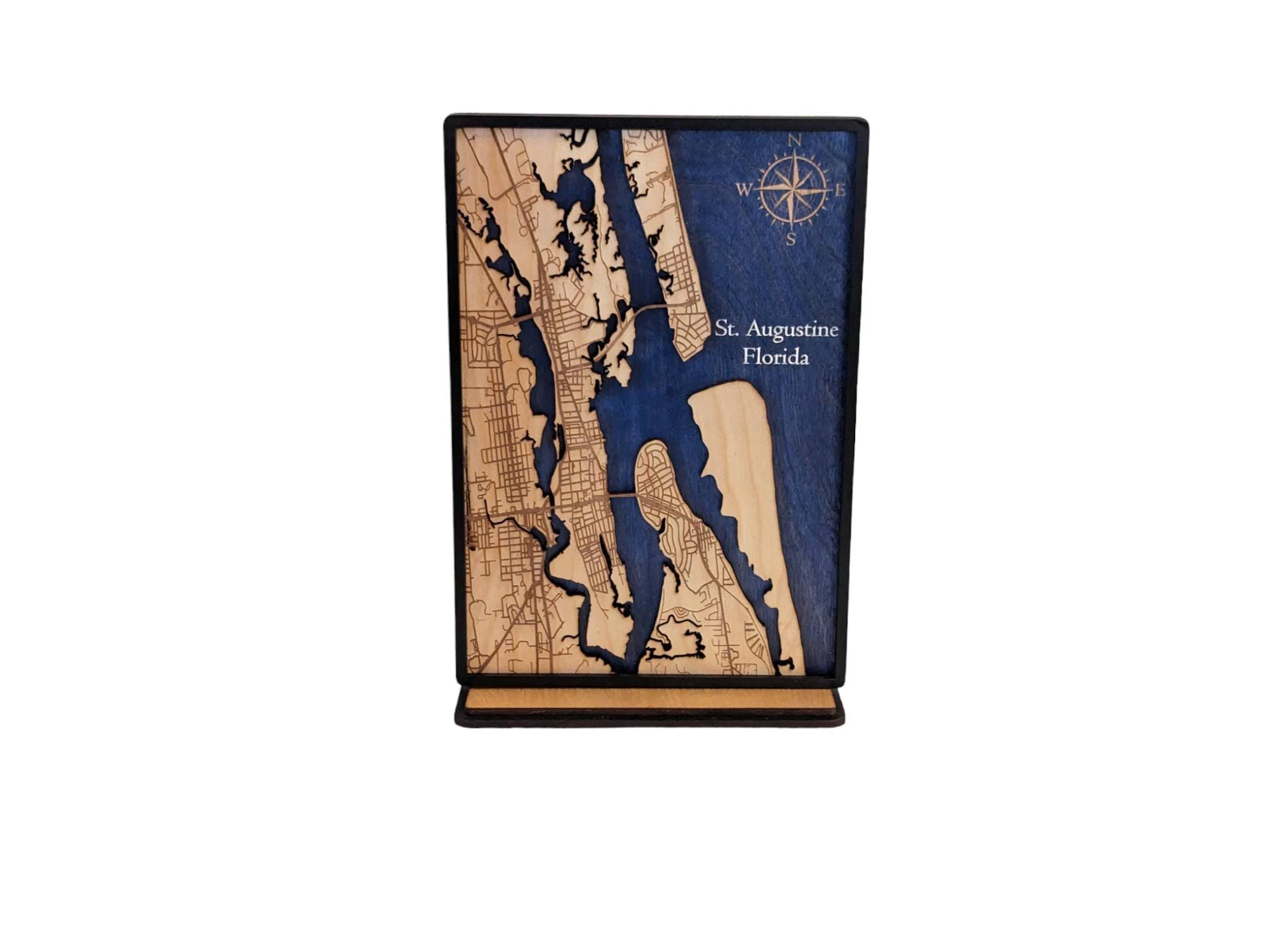 Layered Wooden Standing Map of St. Augustine Florida 5th - Etsy